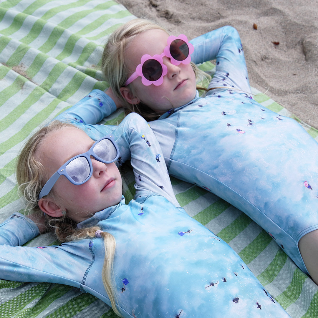 Icons of Sydney Ocean Long Sleeve Brief Girls Swimsuit Hunting Hue